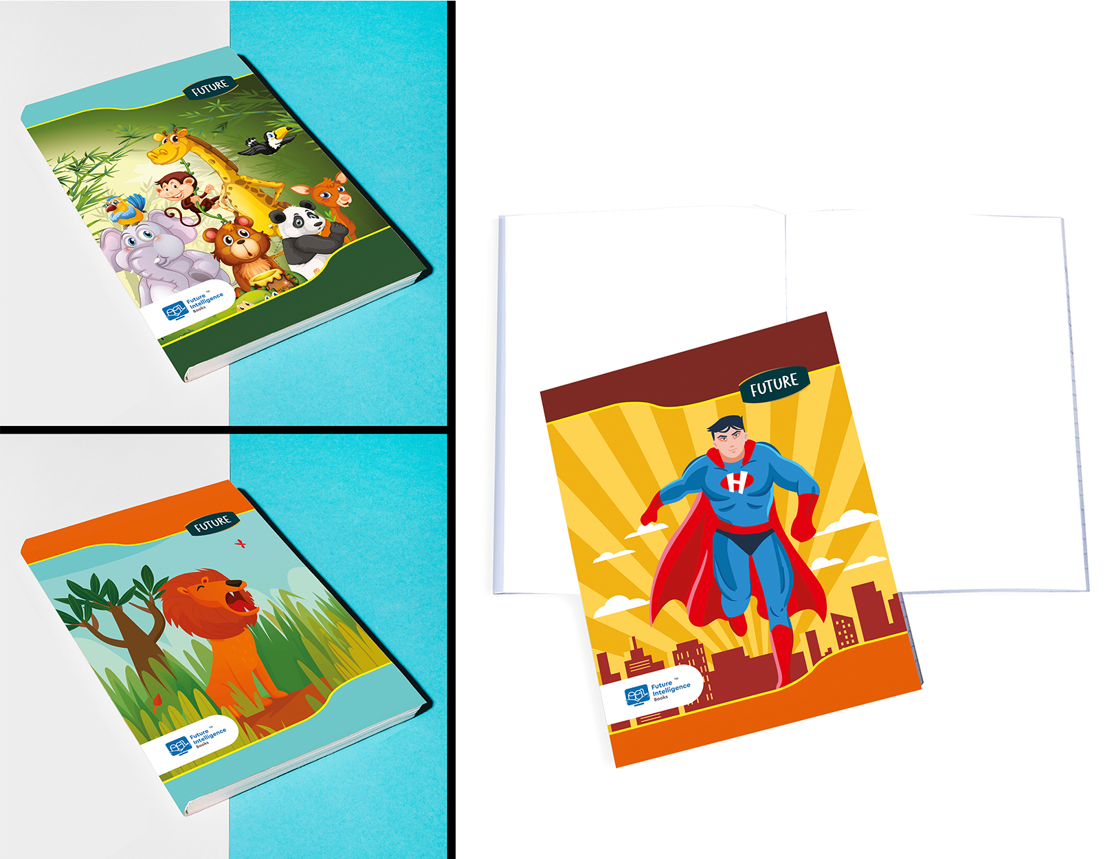 4 Pack Plain Notebooks For Students 160 Pages 18 X 24 Cm Future