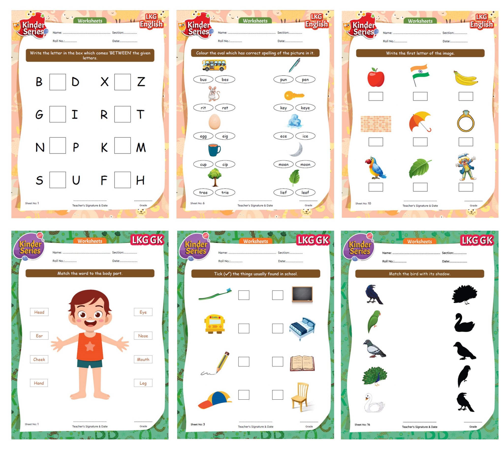 LKG Activity Worksheets – Future Intelligence Books