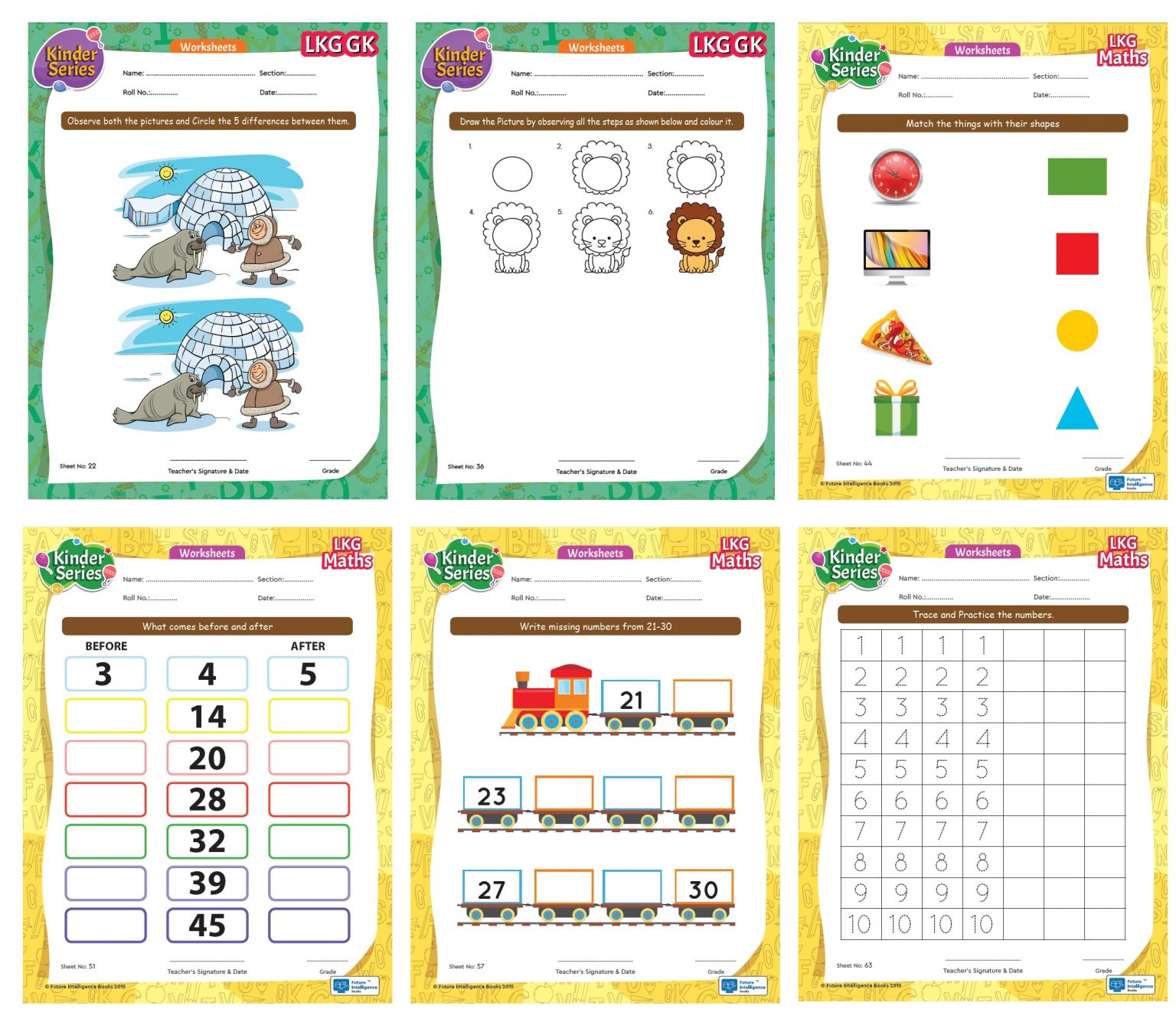 LKG Activity Worksheets – Future Intelligence Books