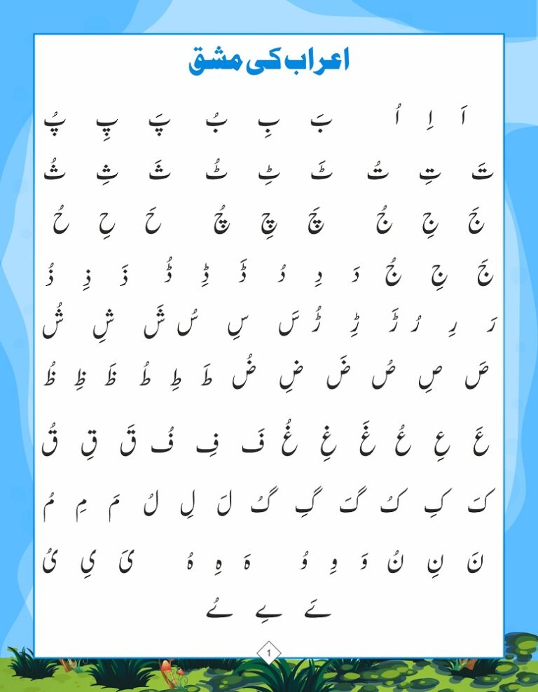 Urdu alphabets for Kids (Book B) – Future Intelligence Books