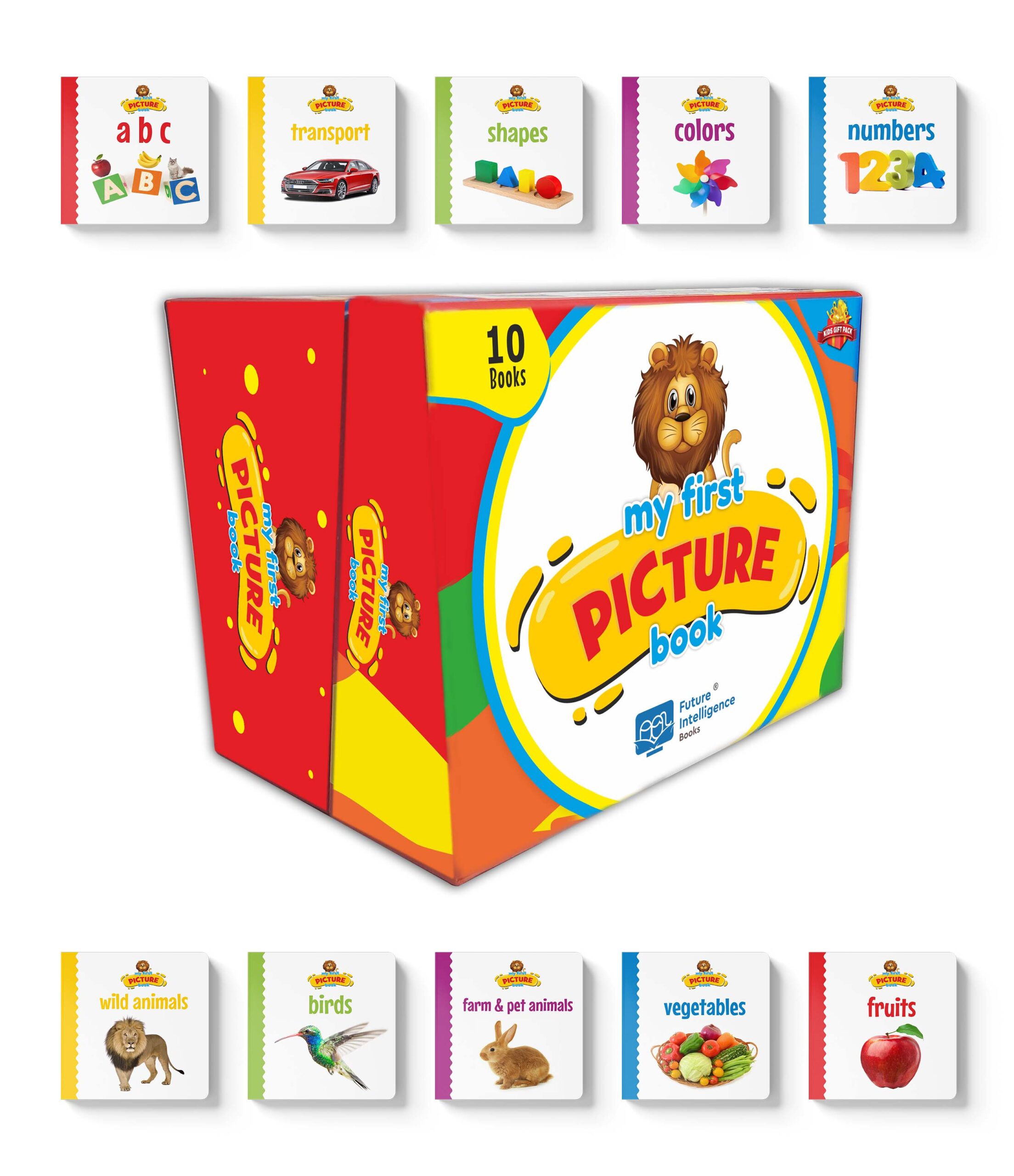 My First Picture Book – Set of 10 Board Books for Kids – Alphabets ...
